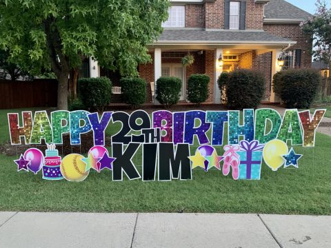 Best Yard Sign Rental | Happy Birthday Lawn Sign | Big Yard Sign Rentals